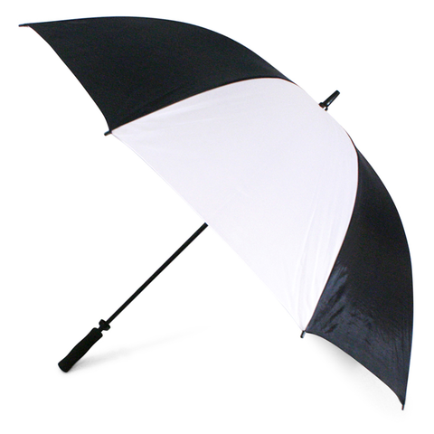 Black White Plain Golf Umbrella
