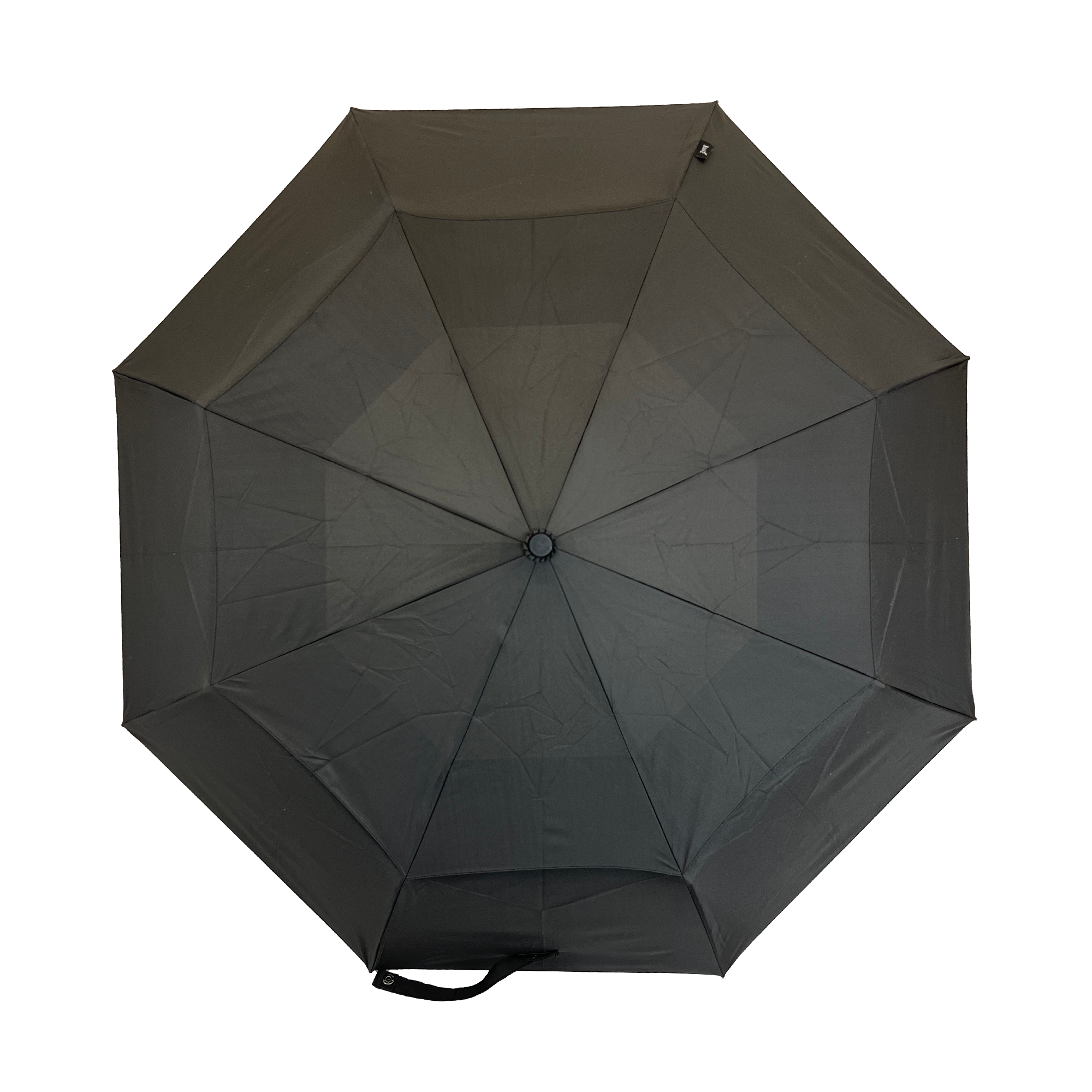 Gents Auto Compact Umbrella Black (Wood effect/Matt ABS handle ...