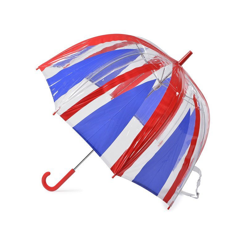 Clear Union Jack Print Dome Umbrella - Jolly Brolly – Jollybrolly