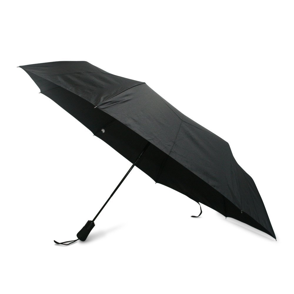 Fulton Automatic Jumbo Plain Black Folding Umbrella - Jolly Brolly ...