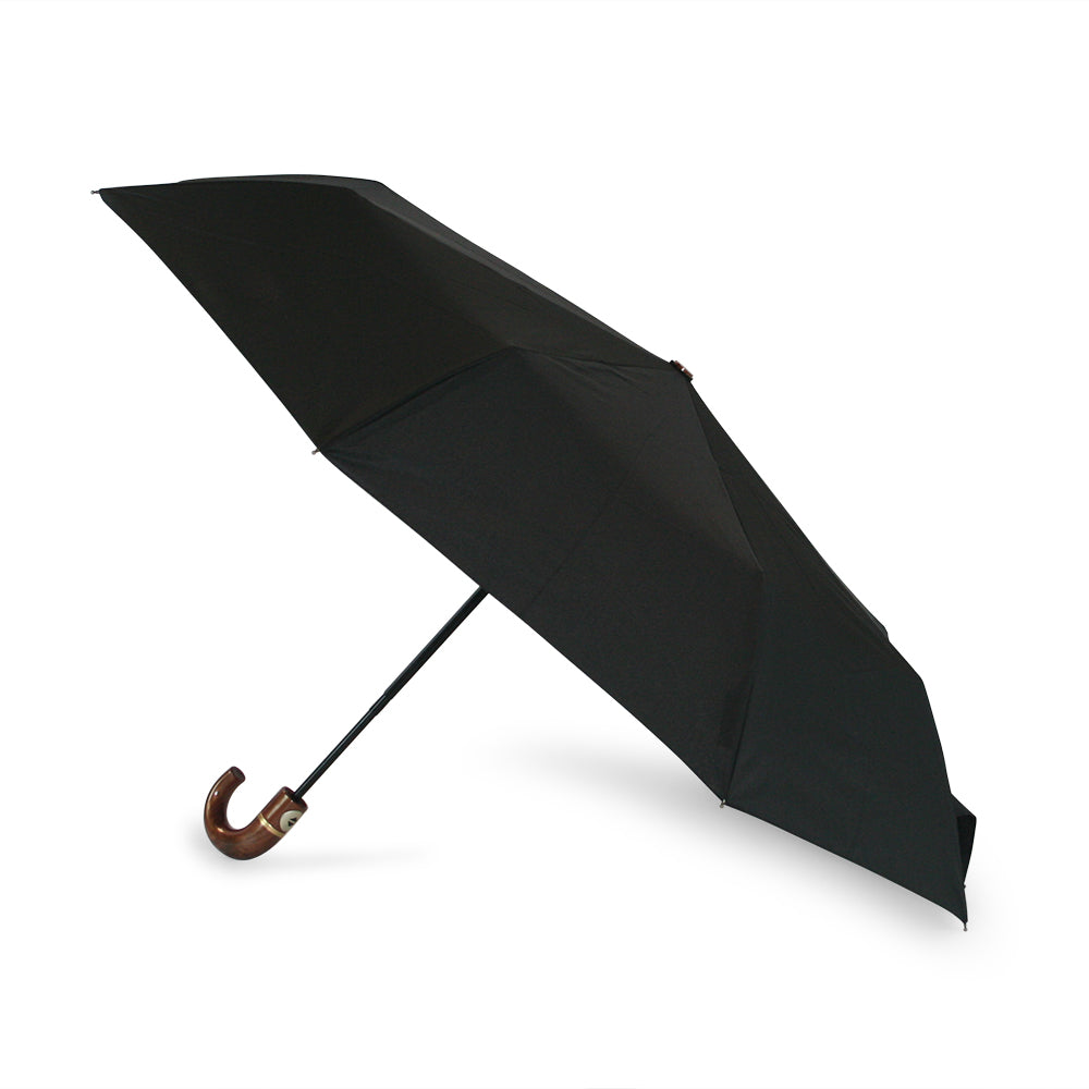 Gents Compact Umbrella with Wood Effect Handle | Jolly Brolly – Jollybrolly