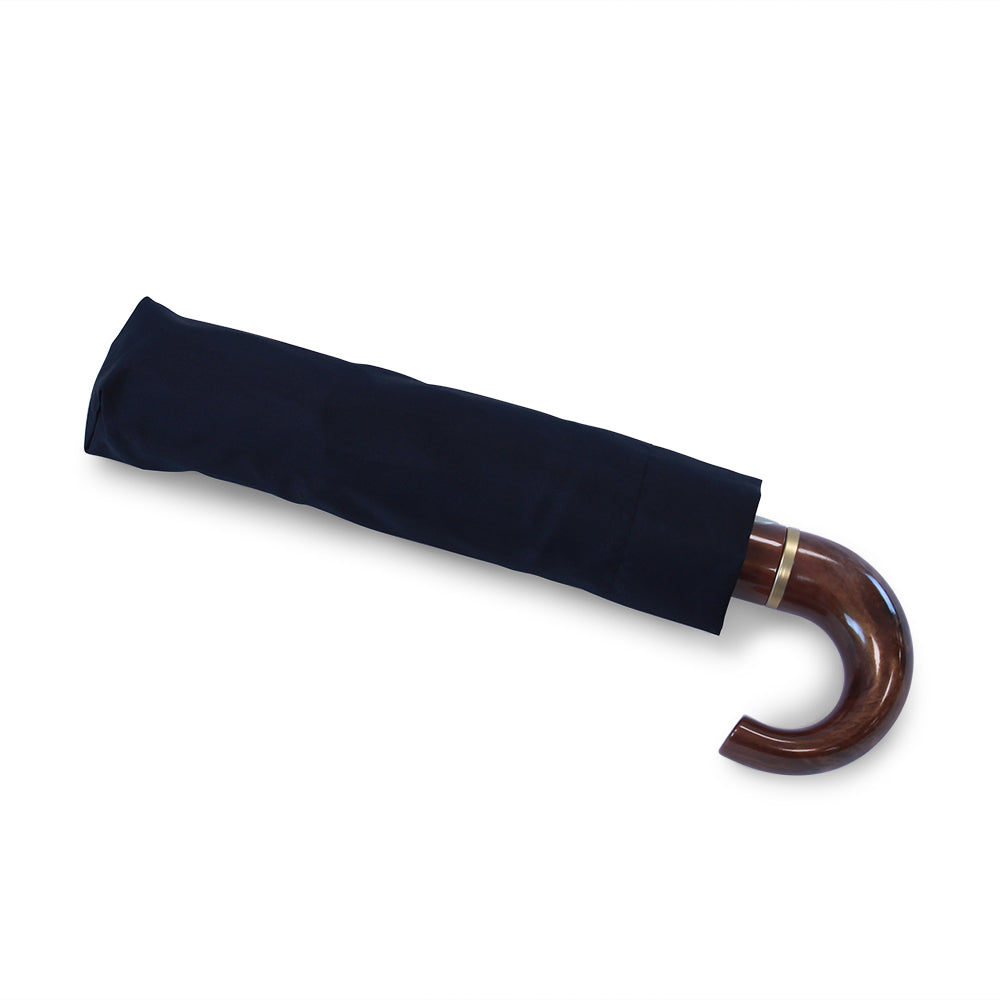 Gents Compact Umbrella with Wood Effect Handle | Jolly Brolly – Jollybrolly