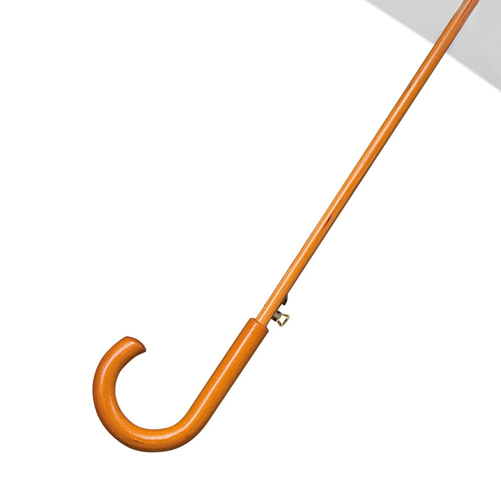 White Wood Stick Walking Umbrella from Jollybrolly