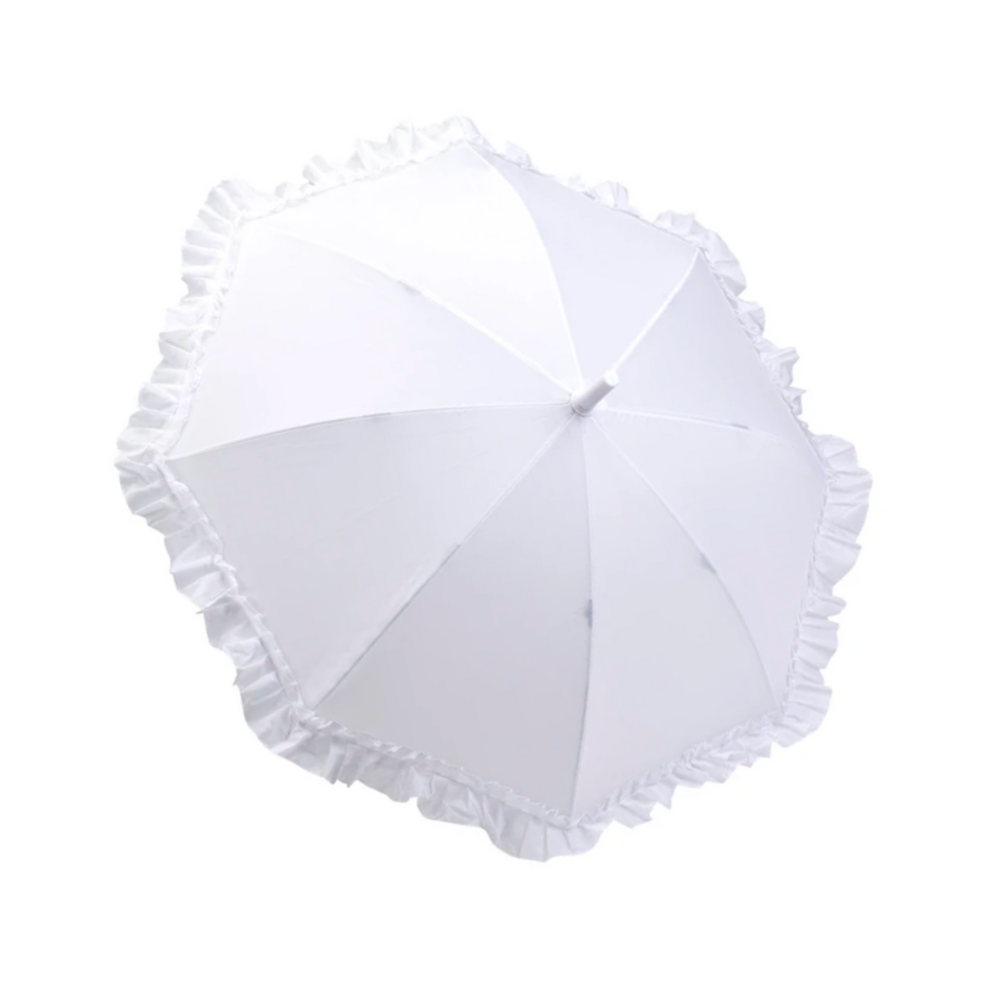 White Frilly Galleria Kids Umbrella - Jolly Brolly – Jollybrolly